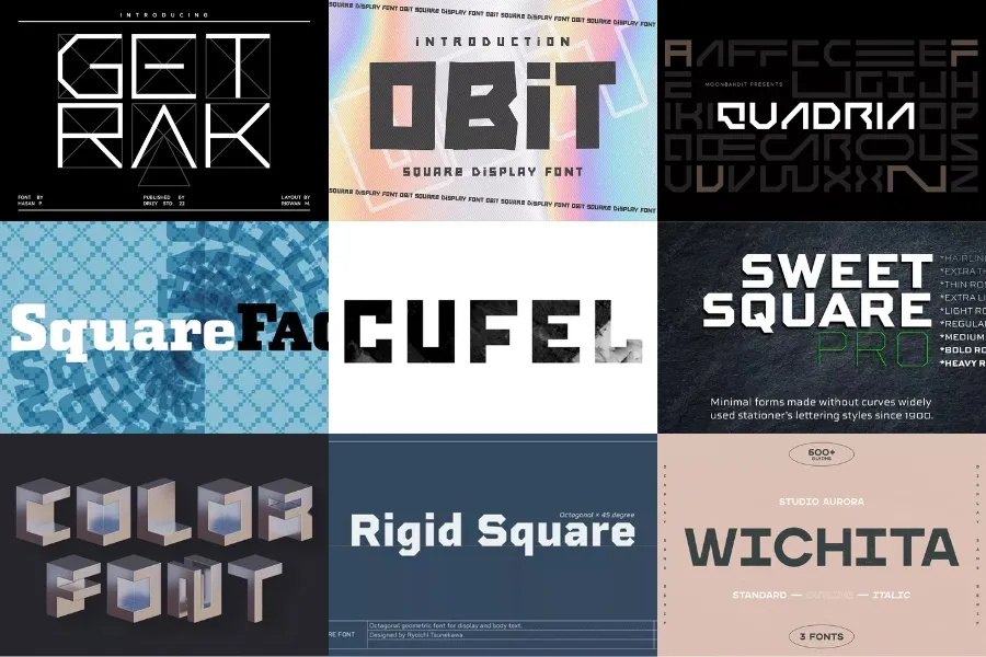 Square Font 73 Free Heavy, Square Fonts · 1001 Fonts